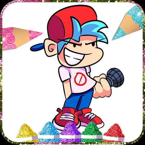 FNF Friday Night Funkin Coloring Book Fun 2021 Game Information, Videos ...